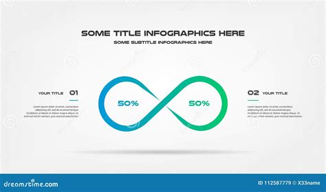 Infinity Chart Of Percentage Infographics Element Of Graph Diagram