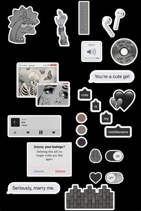 Grey Aesthetic Sticker Pack Desain Stiker Kartu Catatan Di My Xxx Hot
