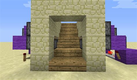 Compact 2 Wide Secret Hidden Piston Stairs Tutorial Redstone