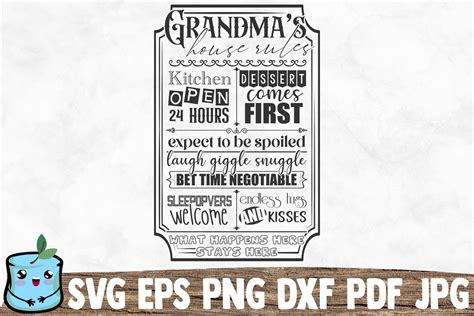 Grandmas House Rules Graphic By Mintymarshmallows · Creative Fabrica