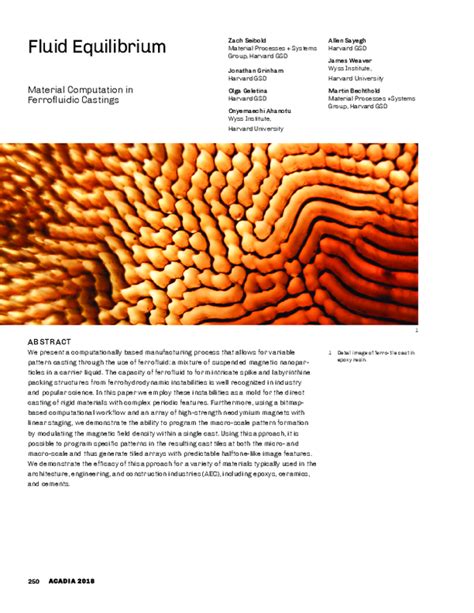 Pdf Fluid Equilibrium Material Computation In Ferrofluidic Castings