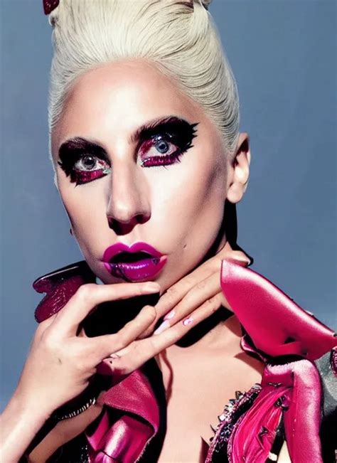Lady Gaga Styled By Nick Knight Posing In An Retro Stable Diffusion