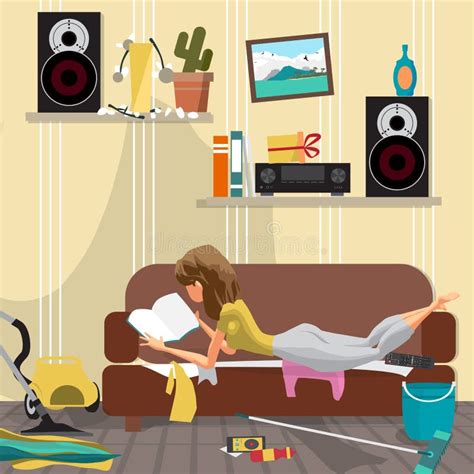 Lazy Girl Stock Illustrations 2968 Lazy Girl Stock Illustrations Vectors And Clipart Dreamstime