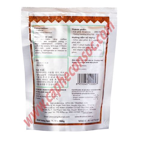 Con Soc Coffee Bag Brown 500gr
