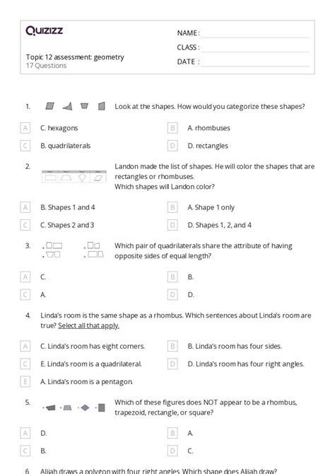 50 Area Of Quadrilaterals Worksheets For 3rd Grade On Quizizz Free