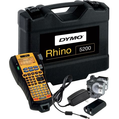 Labelling Machines And Accessories Dymo Rhino Industrial 5200 Label Maker Complete Kit Black And