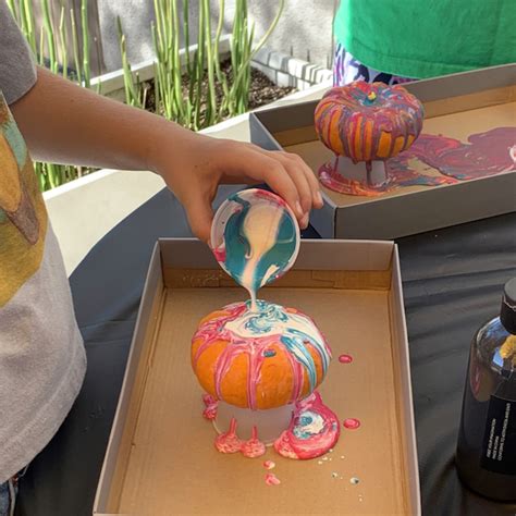Pour Painting Pumpkins Art With Jenny K