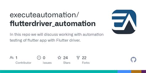 Github Executeautomationflutterdriverautomation In This Repo We Will Discuss Working With
