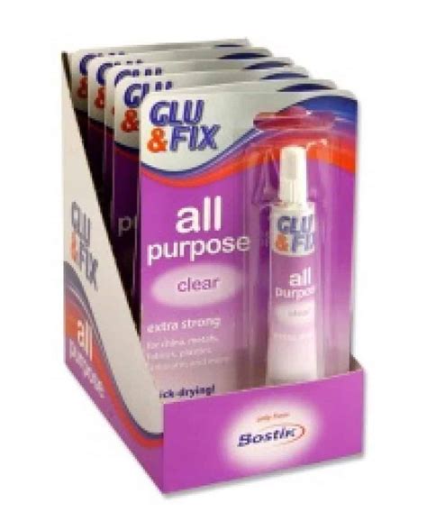 Bostik 50ml Glu And Fix All Purpose Clear Glue