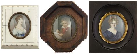 At Auction Drei Portraitminiaturen