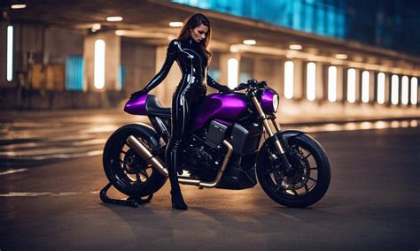 Latex Shiny Bike Girl Rubber Catsuit Tron Style By Sixork On Deviantart