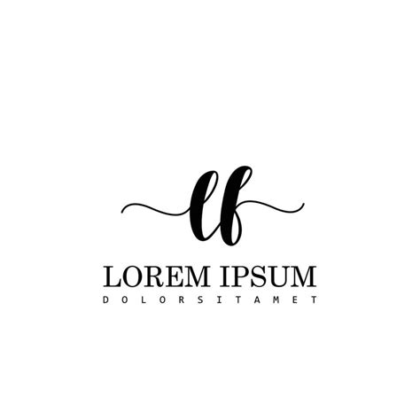 Lf Initial Handwriting Template Design 28336839 Vector Art At Vecteezy