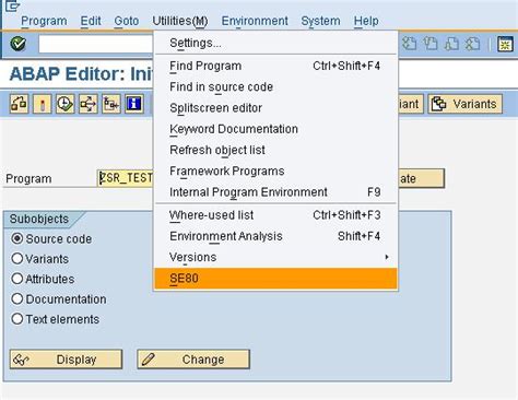 Sap Abap 4 Tutorial Menu Exit