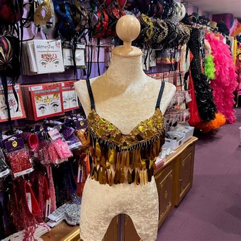 Gold Teardrop Sequin Bra