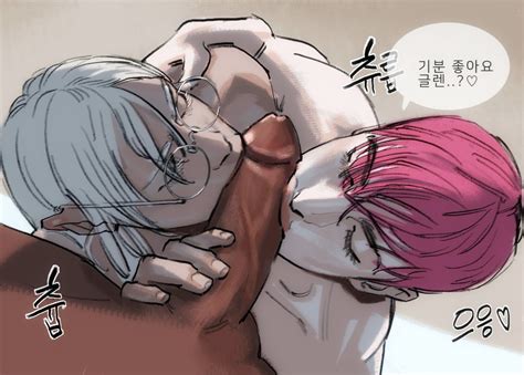 Rule 34 3boys Big Penis Closed Eyes Collaborative Fellatio Dark