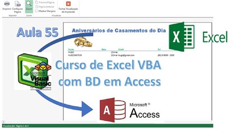 Curso De Excel Com Conexão Com Banco De Dados Access Do Zero Aula 55