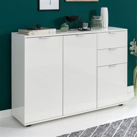 Finebuy Sideboard Fb52740 Sideboard Weiß 107x785x35 Cm Kommode Mit