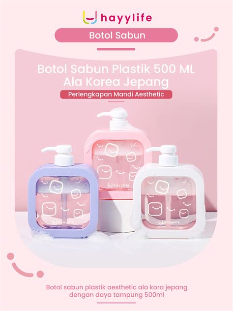 Jual Hayylife Botol Sabun Mandi Plastik 500 Ml Perlengkapan Mandi