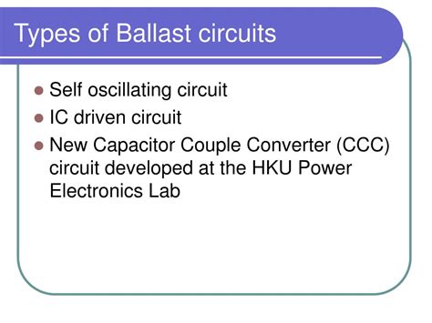Definition Of Ballast Types Of Ballast Ballast Functions