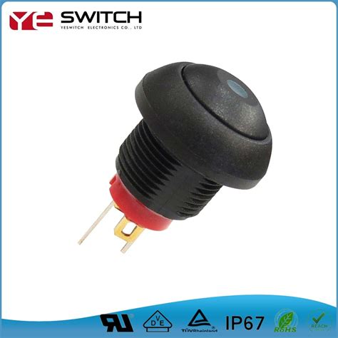 IP Waterproof Push Button Switch With LED Light Anti Vandal Switch And Electrical Switches