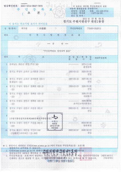 부동산정보 주민등록등본 초본가족관계등록부란 네이버 블로그