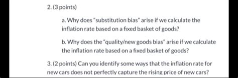 Solved Points A Why Does Substitution Bias Arise If Chegg