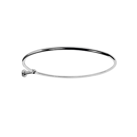 Round Shower Curtain Rail Chrome With One Wall Stay