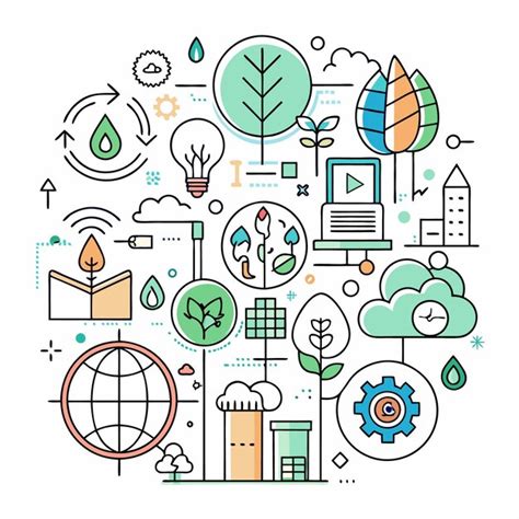 Ecosystem Line Icon Premium Ai Generated Vector