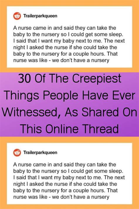 30 Of The Creepiest Things People Have Ever Witnessed As Shared On This