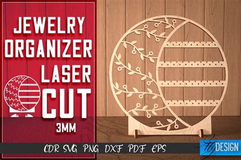 Jewelry Organizer Laser Cut Svg Accessories Holder Svg Design Cnc