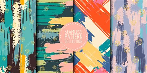 Premium Vector Abstract Shapes Seamless Pattern Collection