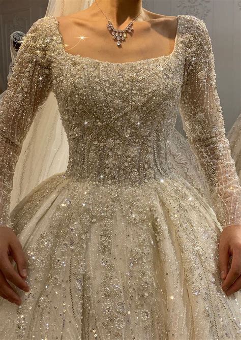 Beaded Wedding Dress Ball Gown Wedding Dress Custom Couture Custom