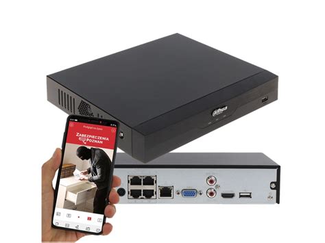 REJESTRATOR POE DAHUA NVR4104HS-P-EI NA 4 KAMERY IP DO 16 MPX ANALITYKA ...