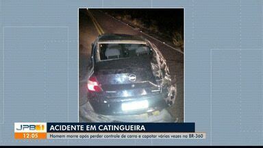 JPB1 Homem morre após perder o controle de carro e capotar várias
