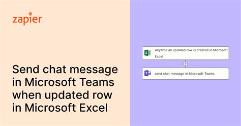 Anytime An Updated Row Is Created In Microsoft Excel Send Chat Message