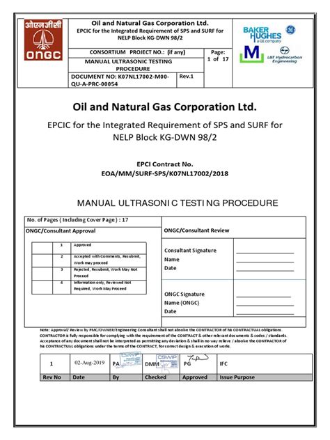 Procedure For Manual Ultrasonic Testing Pdf Pdf Nondestructive