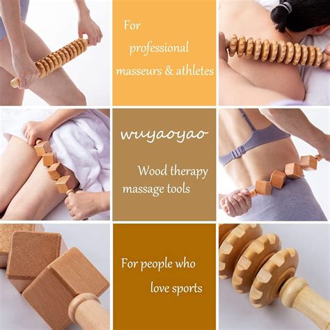 Wood Therapy Massage Tools 3 Piece Set For Lymphatic Drainage