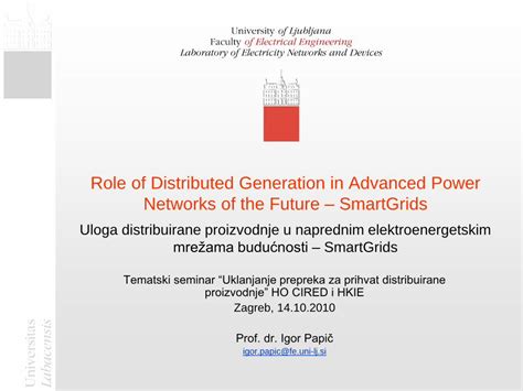 Pdf Role Of Distributed Generation In Advanced Power Networks