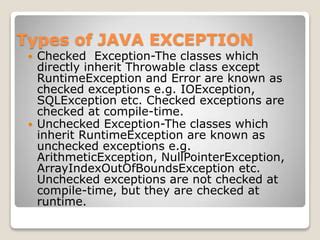 Exception Handling In Java PPT