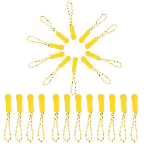 Worgeous 50pcs Replaceable Zipper Pull Bright Zipper Head Zipper Repair