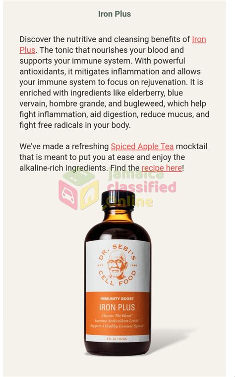 For Sale Iron Plus Immunity Boost 237ml Dr Sedi Joelservices