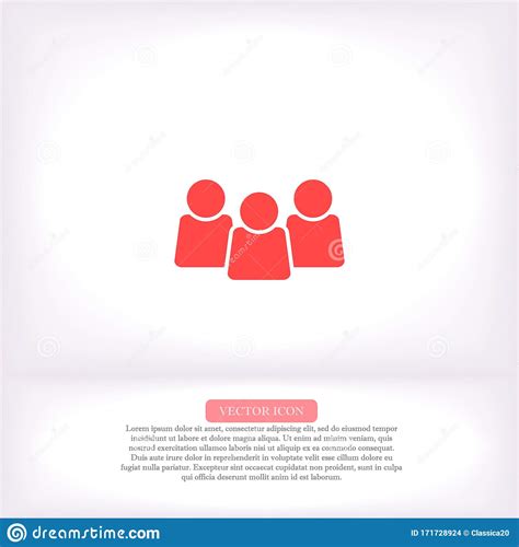 Human Vector Icon Lorem Ipsum Flat Design Stock Illustration