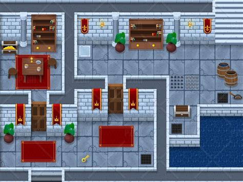 The Castle Top Down Tileset Game Tilemaps