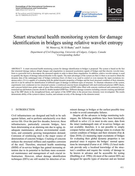 PDF Smart Structural Health Monitoring System For Damage Identification In Bridges Using