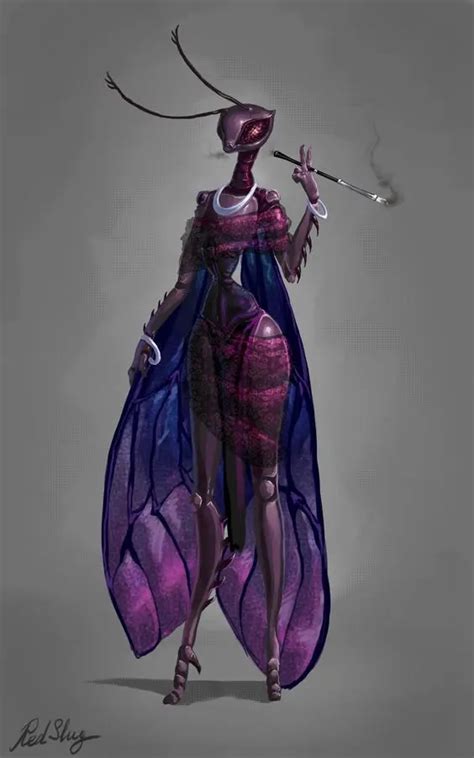 Elegant Bug Girl By Redslug Scrolller