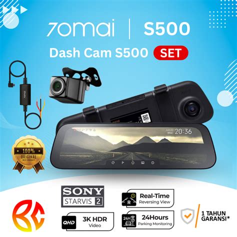 Jual 70mai Dash Cam S500 Set 935layar Sentuh 3k Sony Starvis 2 Imx