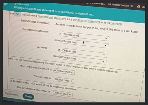 Writing A Biconditional Statement As A Conditional Statement An A V
