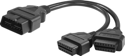 Amazon co jp CERRXIAN OBD2 OBDII 16ピン分岐器Yケーブル1オス2メス延長ケーブル 30cm 車バイク