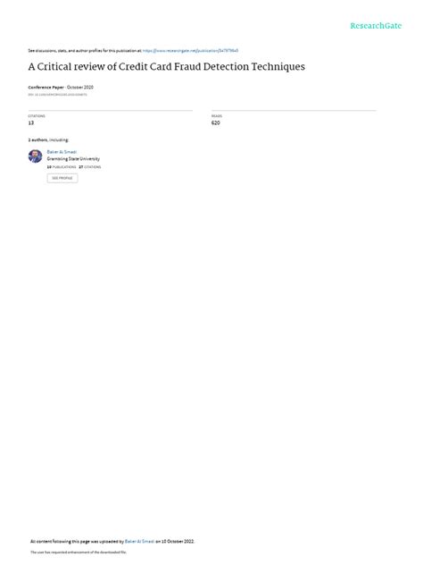 acriticalreviewofcreditcardfrauddetectiontechniques pdf credit card