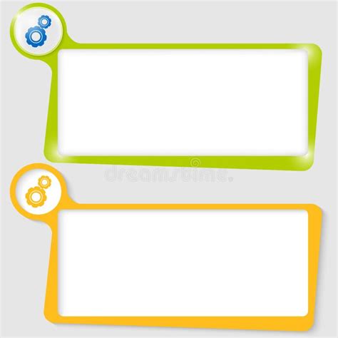 Set Of Two Text Boxes For Text Stock Vector Illustration Of Design Green 37624668